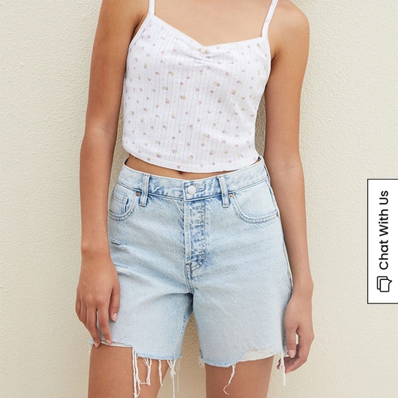 PacSun | Shorts | Pacsun Light Indigo Ripped High Waisted Jorts | Poshmark